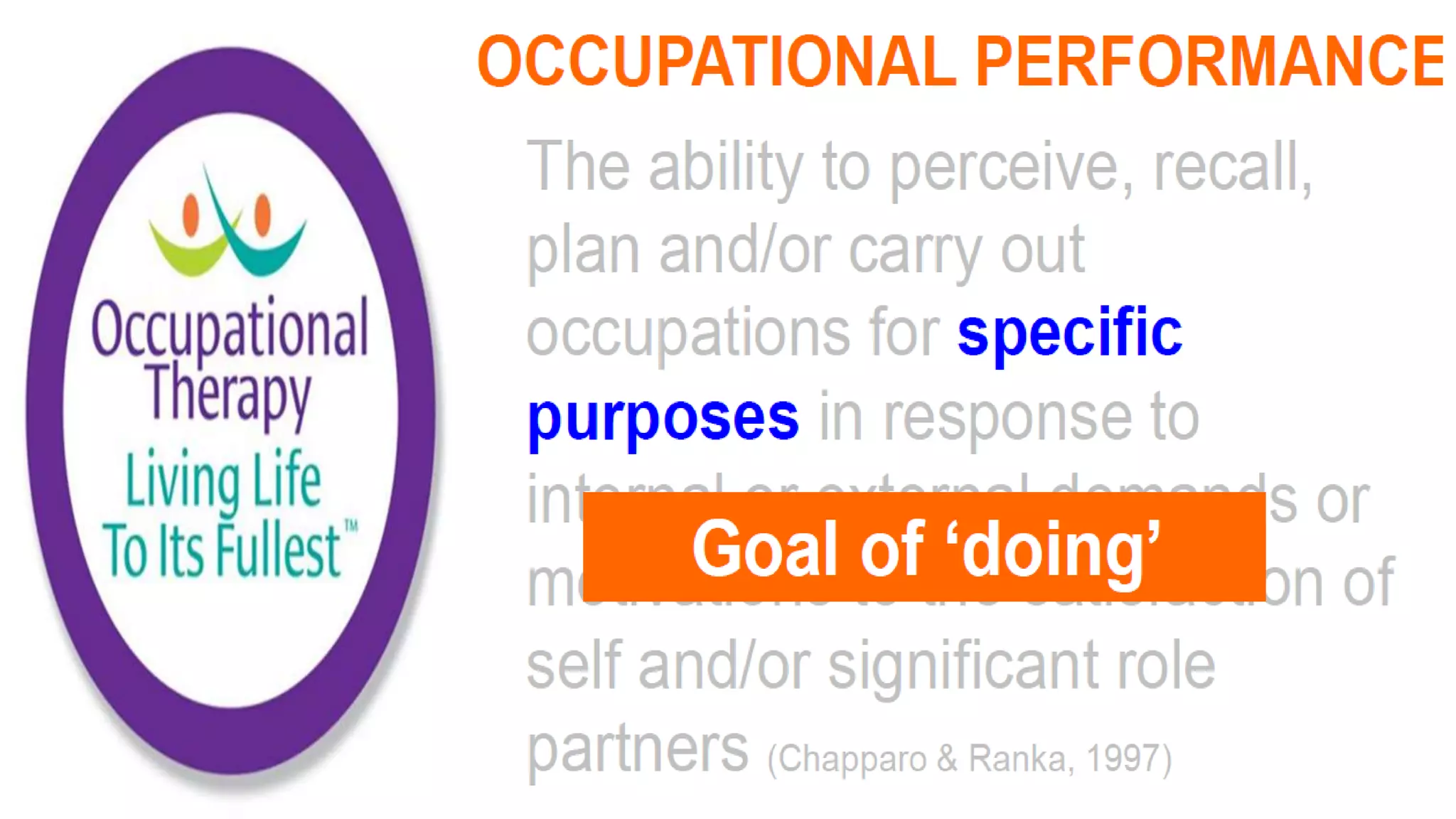 Occupational Performance Model Australia Construct and Structure | PPTX