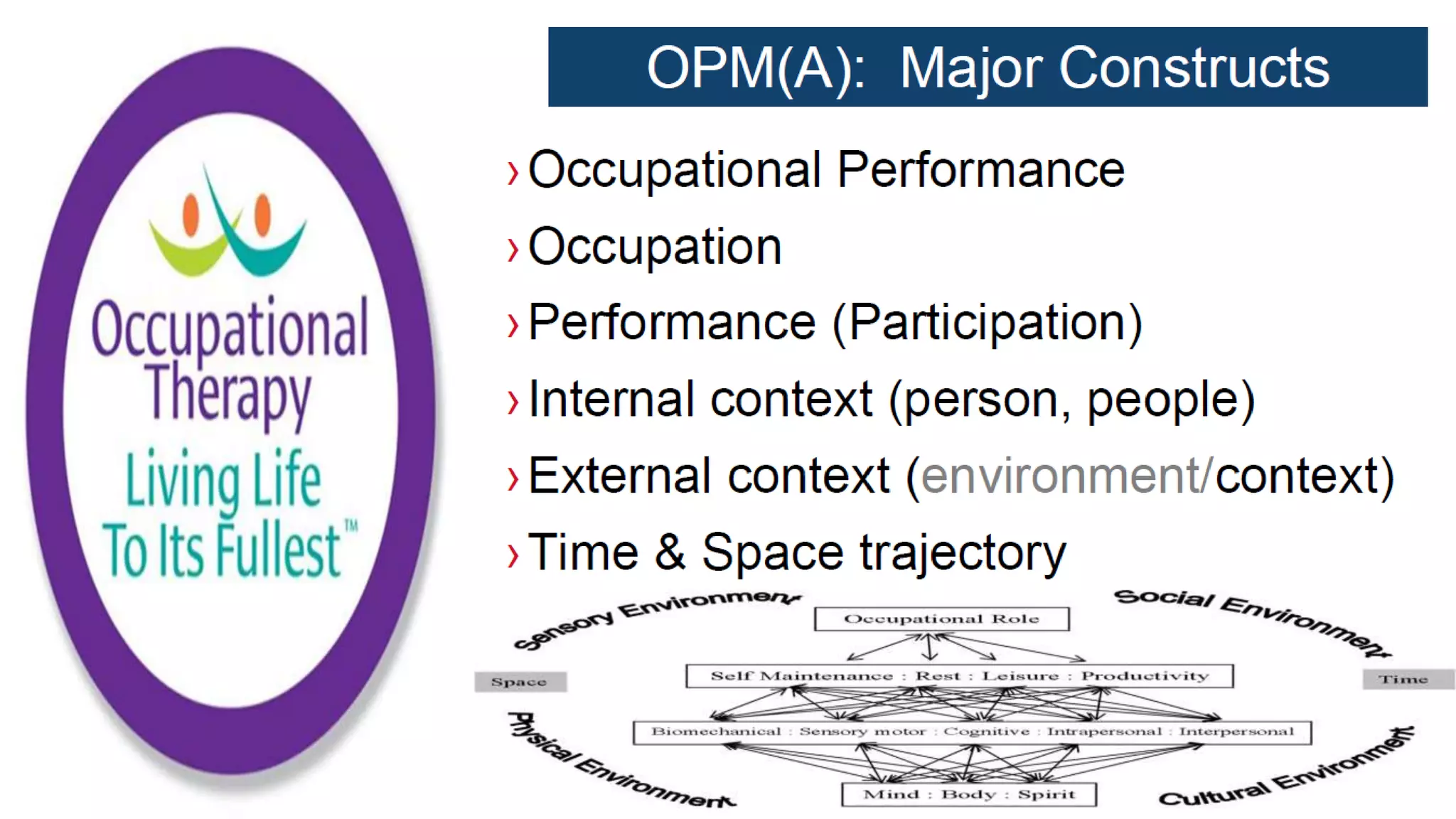 Occupational Performance Model Australia Construct and Structure | PPTX