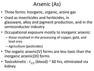Occupational poisonings and toxicity | PPTX