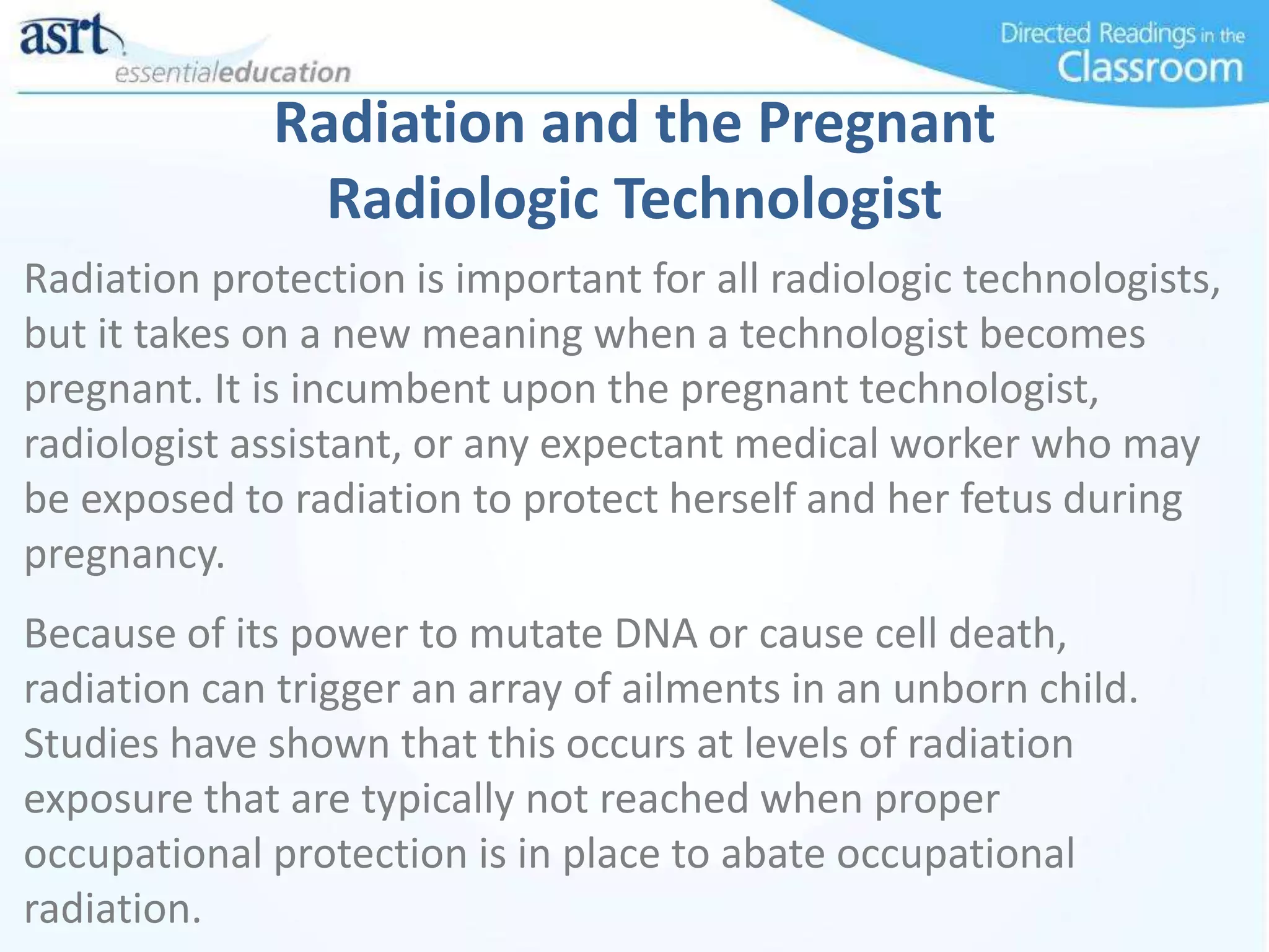 Occupational radiation safety | PPTX