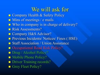 Occupational Road Risk Presentation Nhs | PPT