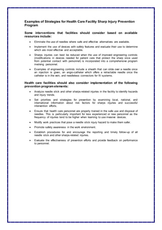 Occupational safety | DOC | Injuries | Diseases and Conditions