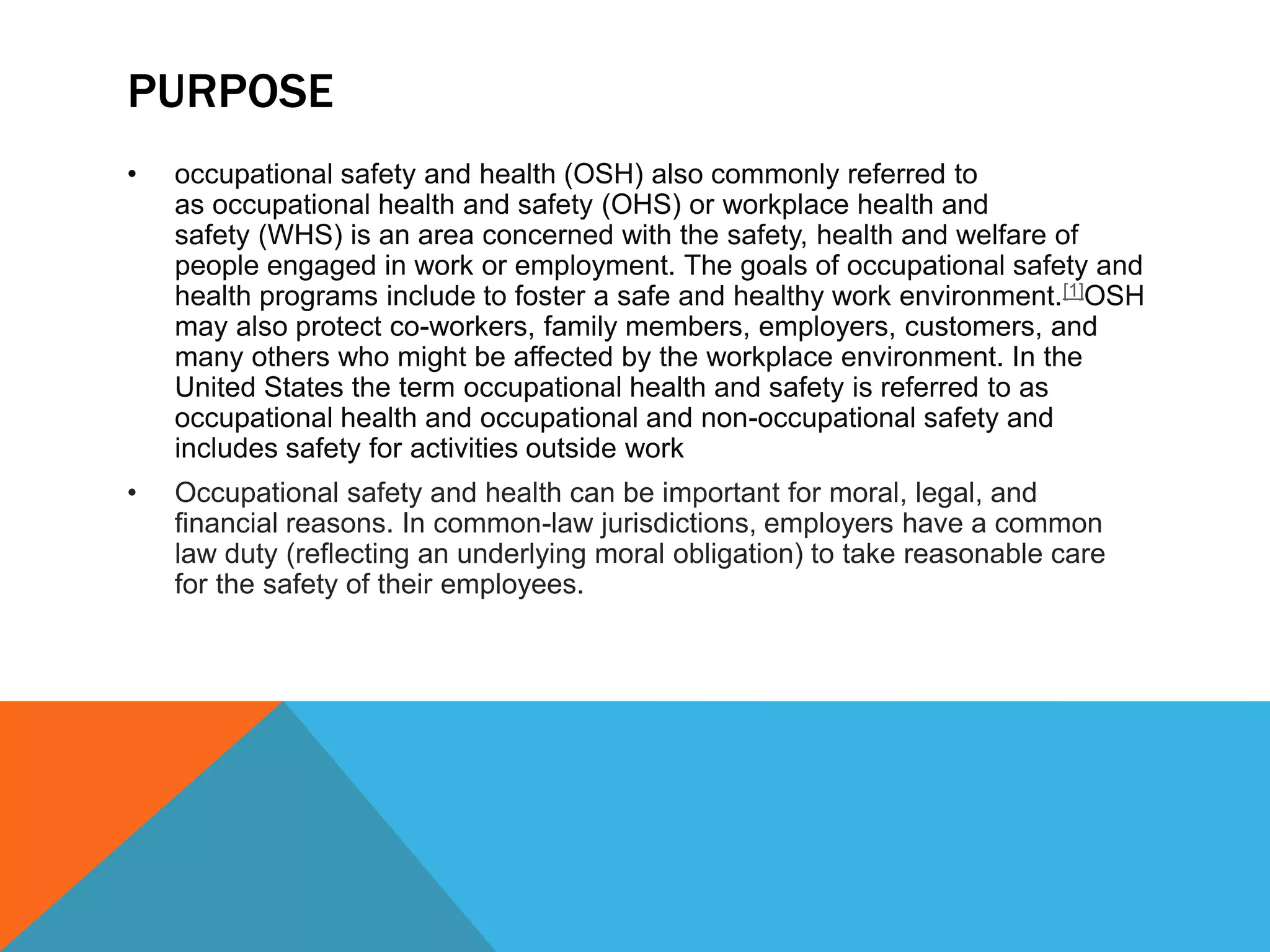 Occupational safety and health act | PPTX