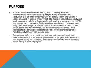 Occupational safety and health act | PPTX