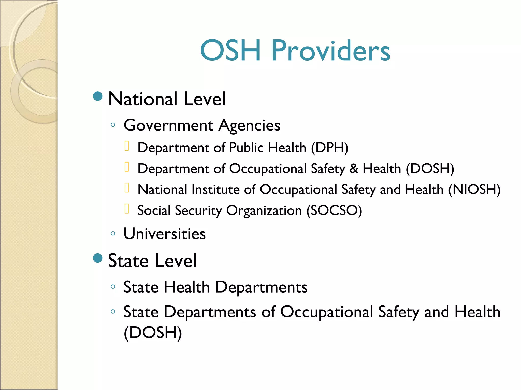 Occupational safety and health act 1994 (act 514) | PPT