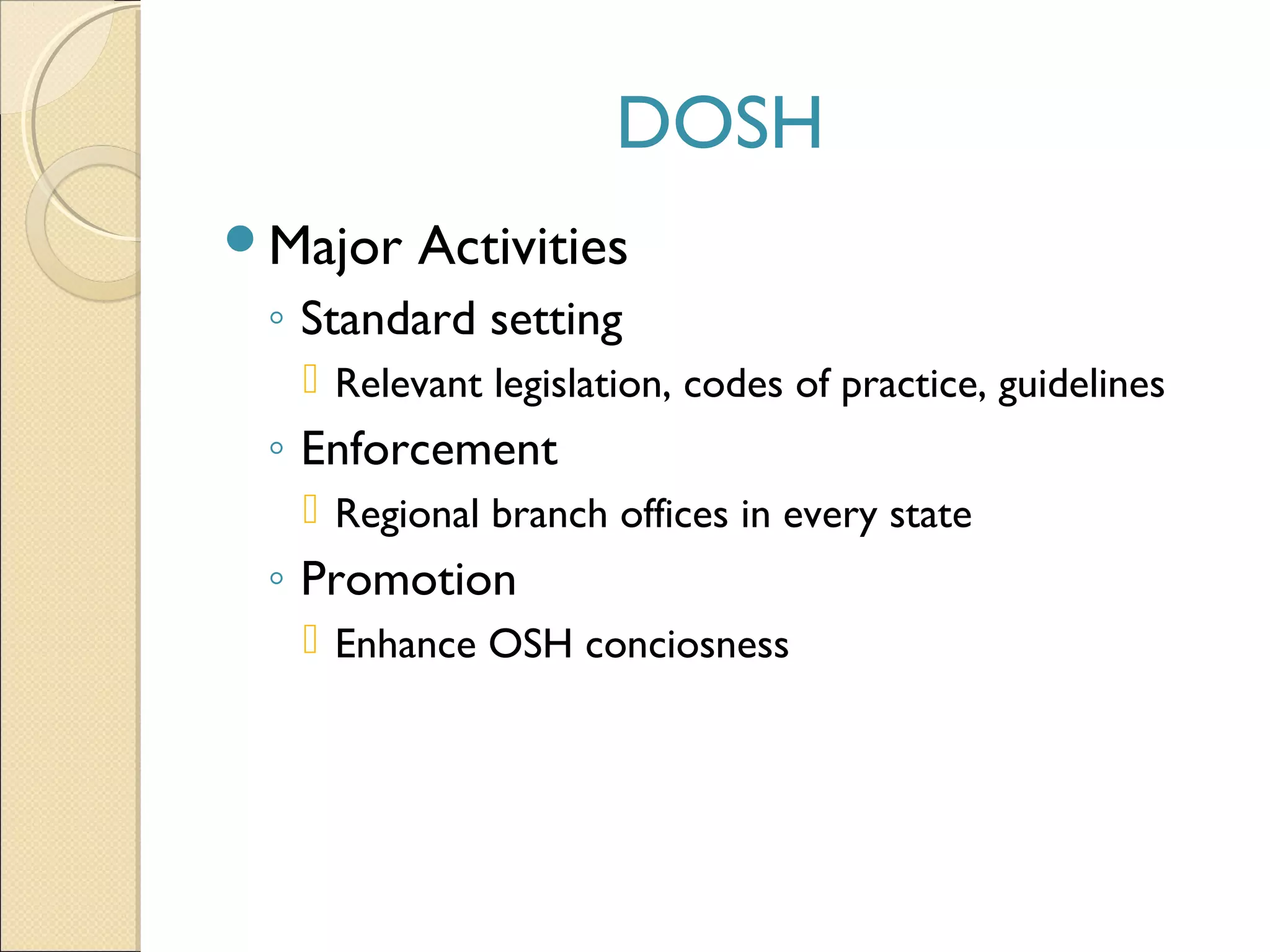 Occupational safety and health act 1994 (act 514) | PPT