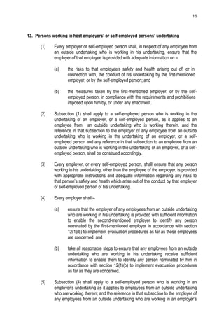 Occupational safety and health act 2005 act no 28 | DOC