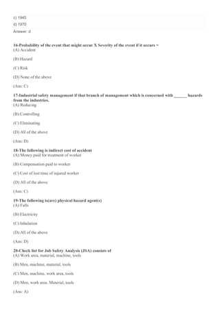 Employability Skills ITI Occupational Safety, Health and Environment ...