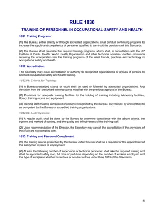 Occupational Safety and Health Standards. Department of Labor and ...