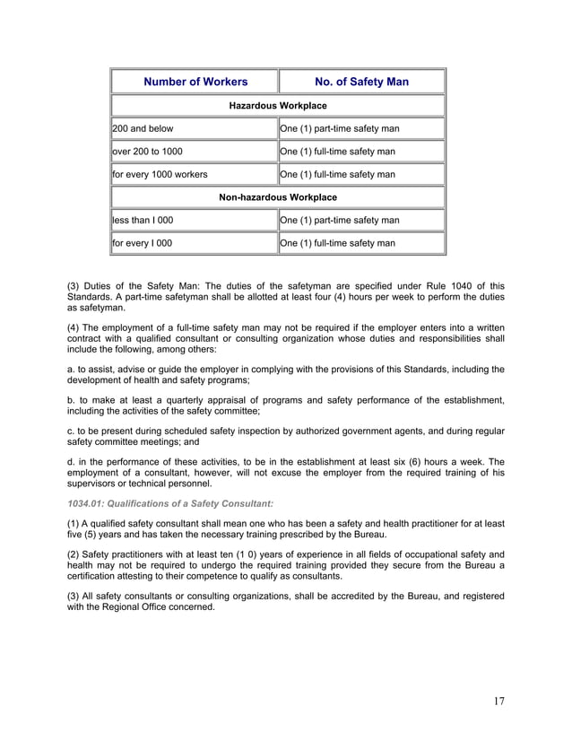 Occupational Safety and Health Standards. Department of Labor and ...