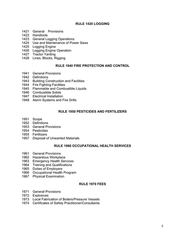 Occupational Safety and Health Standards. Department of Labor and ...