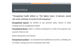OCCUPATIONAL SAFETY & HEALTH in public health .pptx