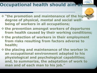 Occupational safety & health...ii