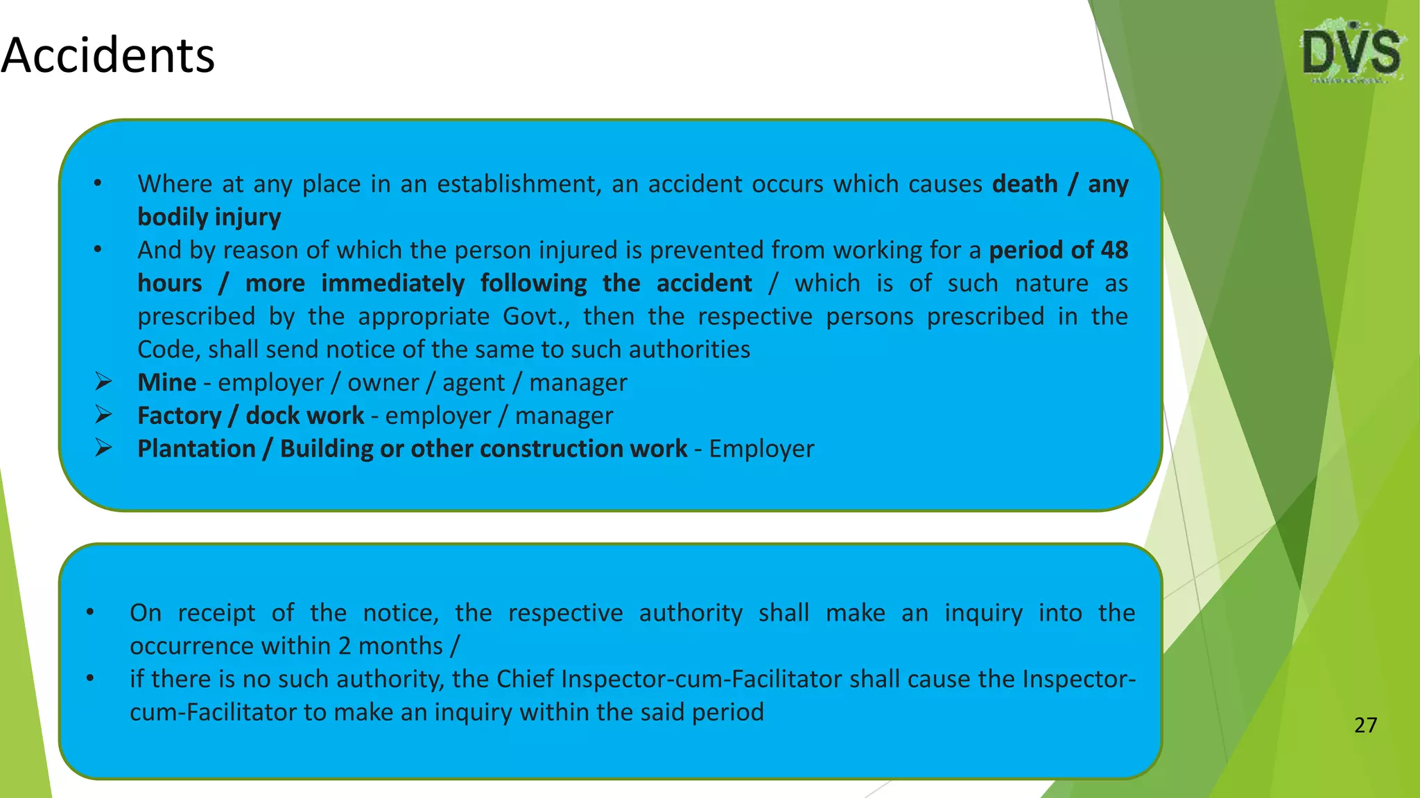 occupational safety health and working code 2020 | PDF