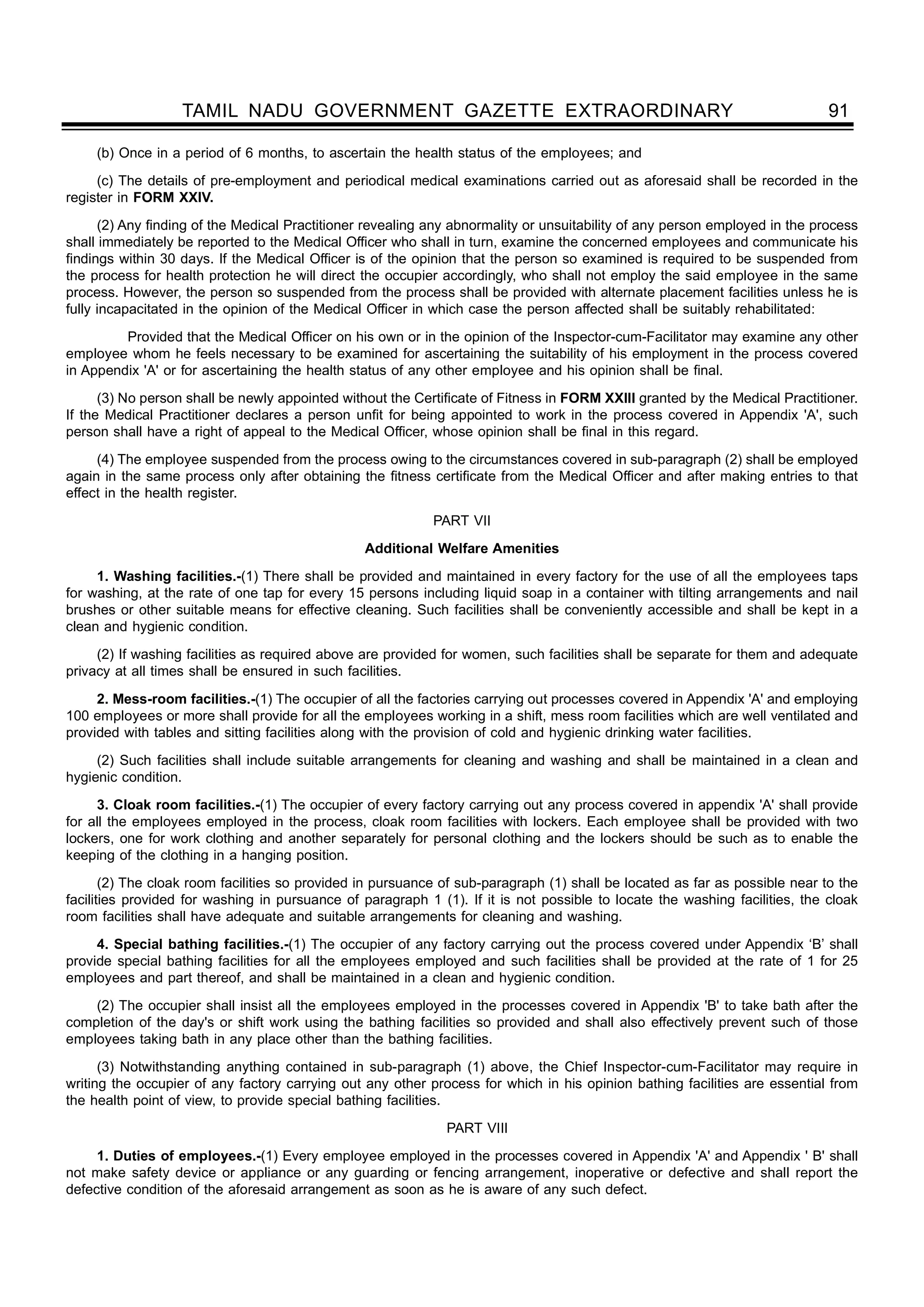 Occupational Safety, Health and Working Condition (Tamil Nadu) Rules ...