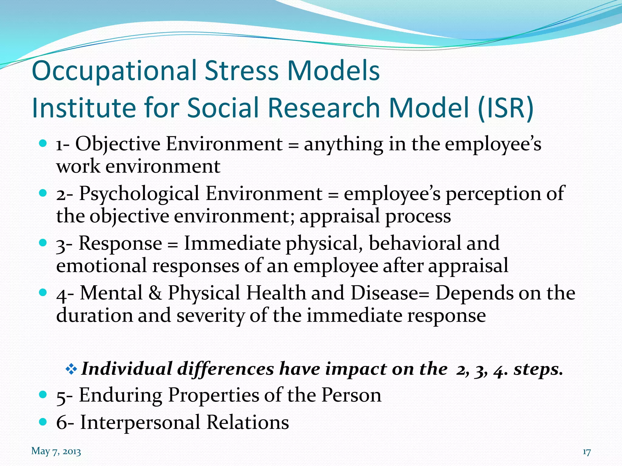 Occupational stress | PPTX
