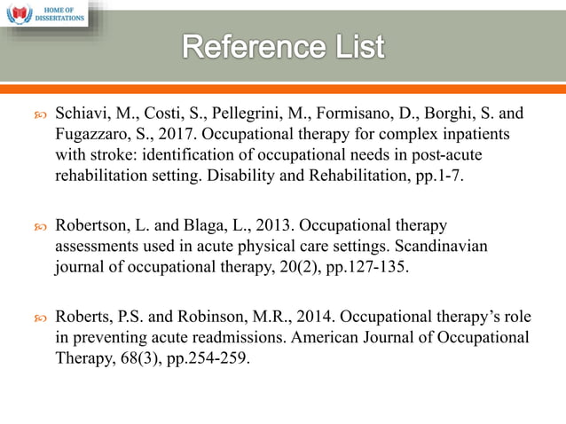 Occupational Therapist (Case Study).pptx | Physical Therapy | Wellness