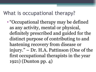 Occupational Therapy | PPT