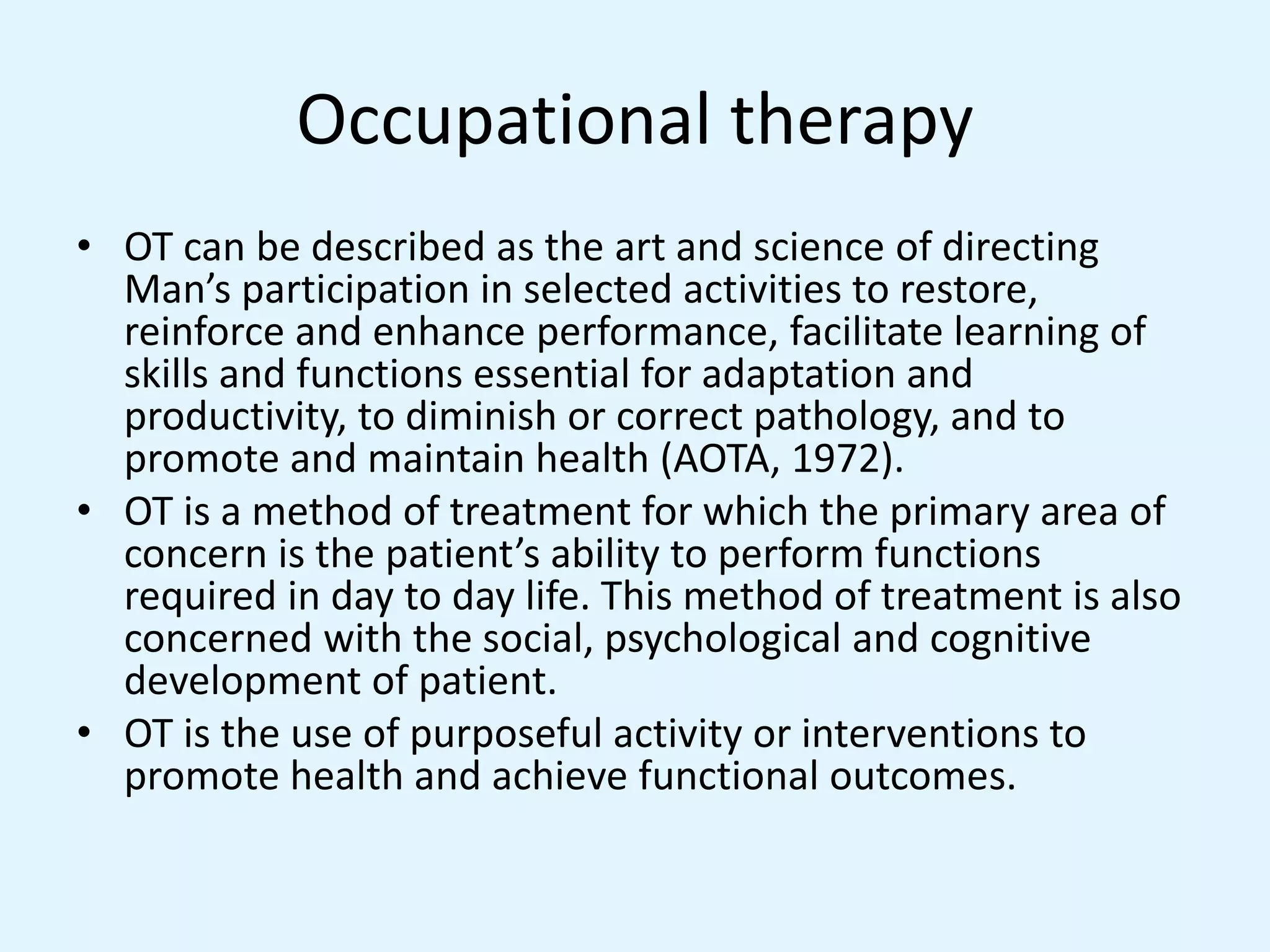 Occupational therapy | PPTX