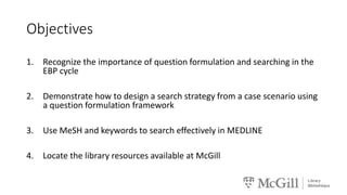 Searching with PICO and Alternative question formulation framework OT | PPT