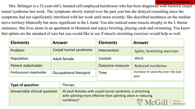 Searching with PICO and Alternative question formulation framework OT | PPT