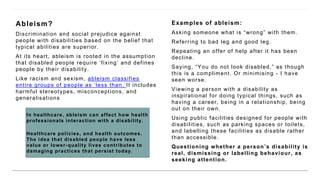 Occupational Therapy, Ableism, and Coproduction of services ...