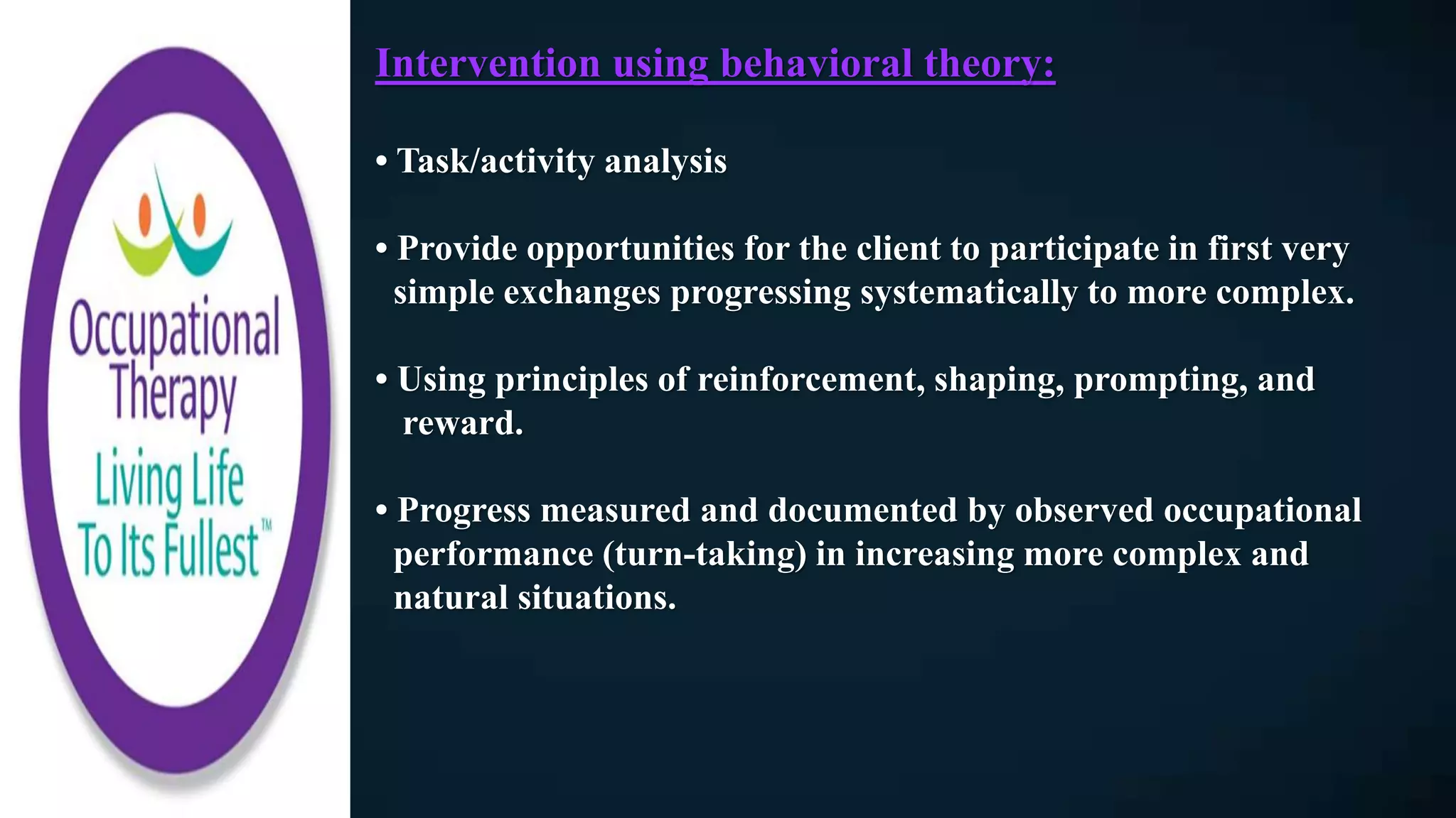 Occupational Therapy and Reinforcement (part 1) | PPTX