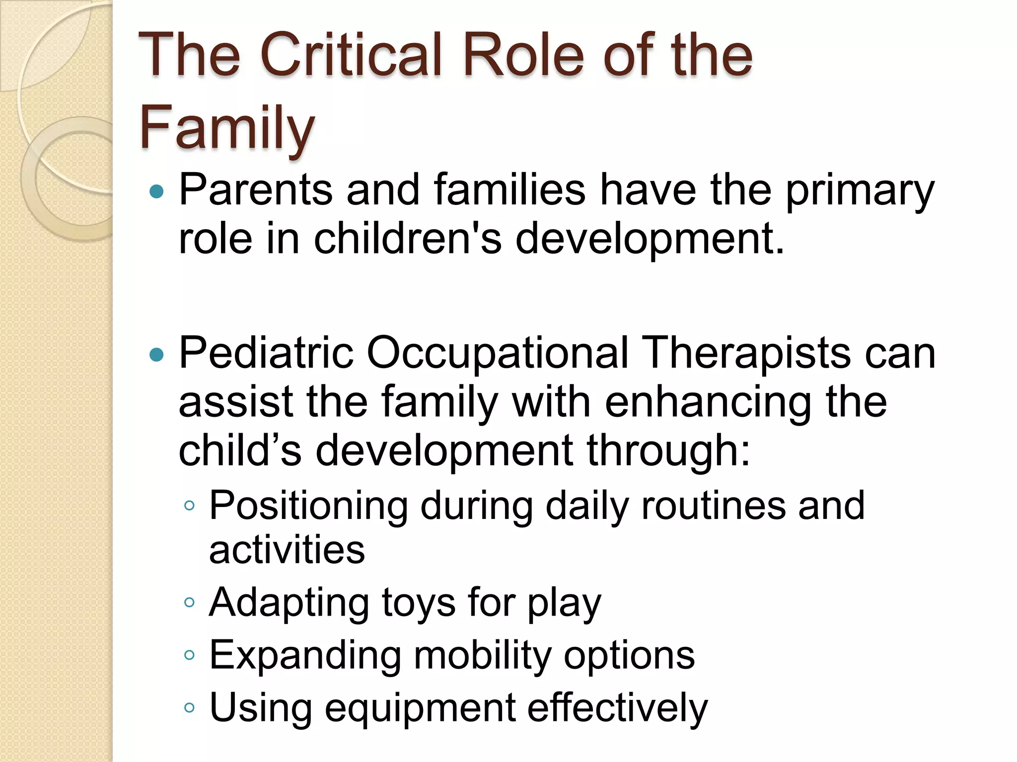 Child Development & Occupational therapy | PPTX