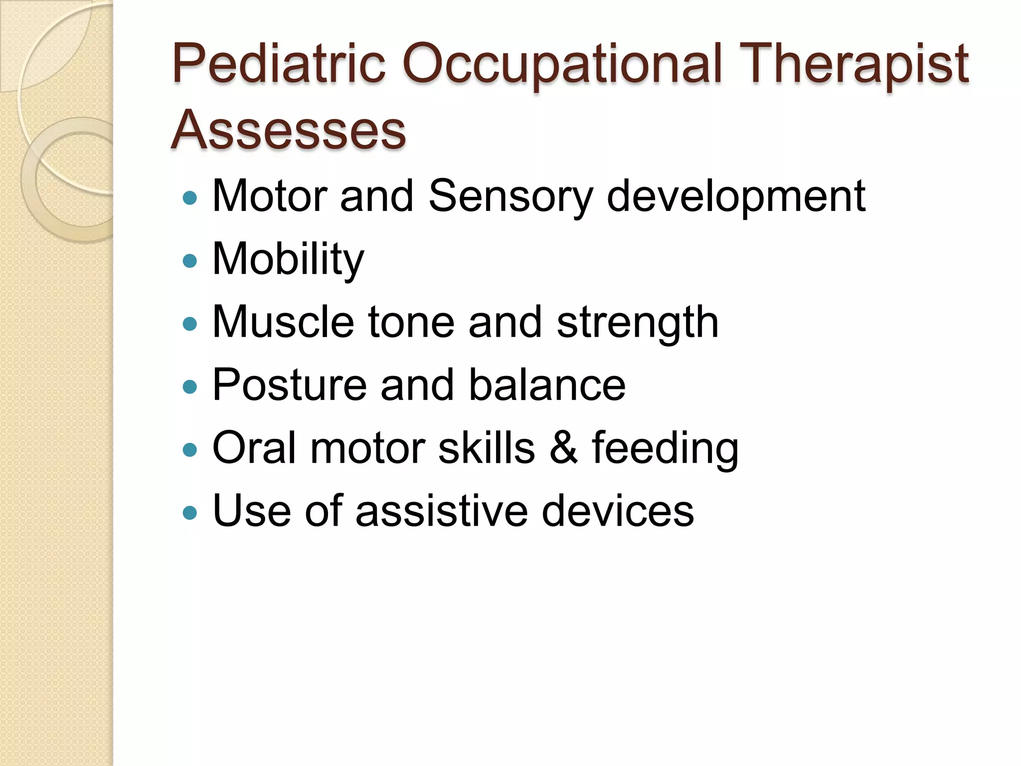 Child Development & Occupational therapy | PPTX
