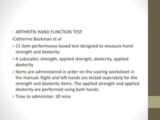 Occupational therapy in rheumatoid arthritis | PPTX