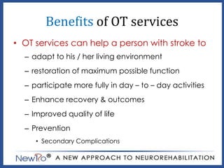 Occupational therapy in stroke rehabilitation | PPTX