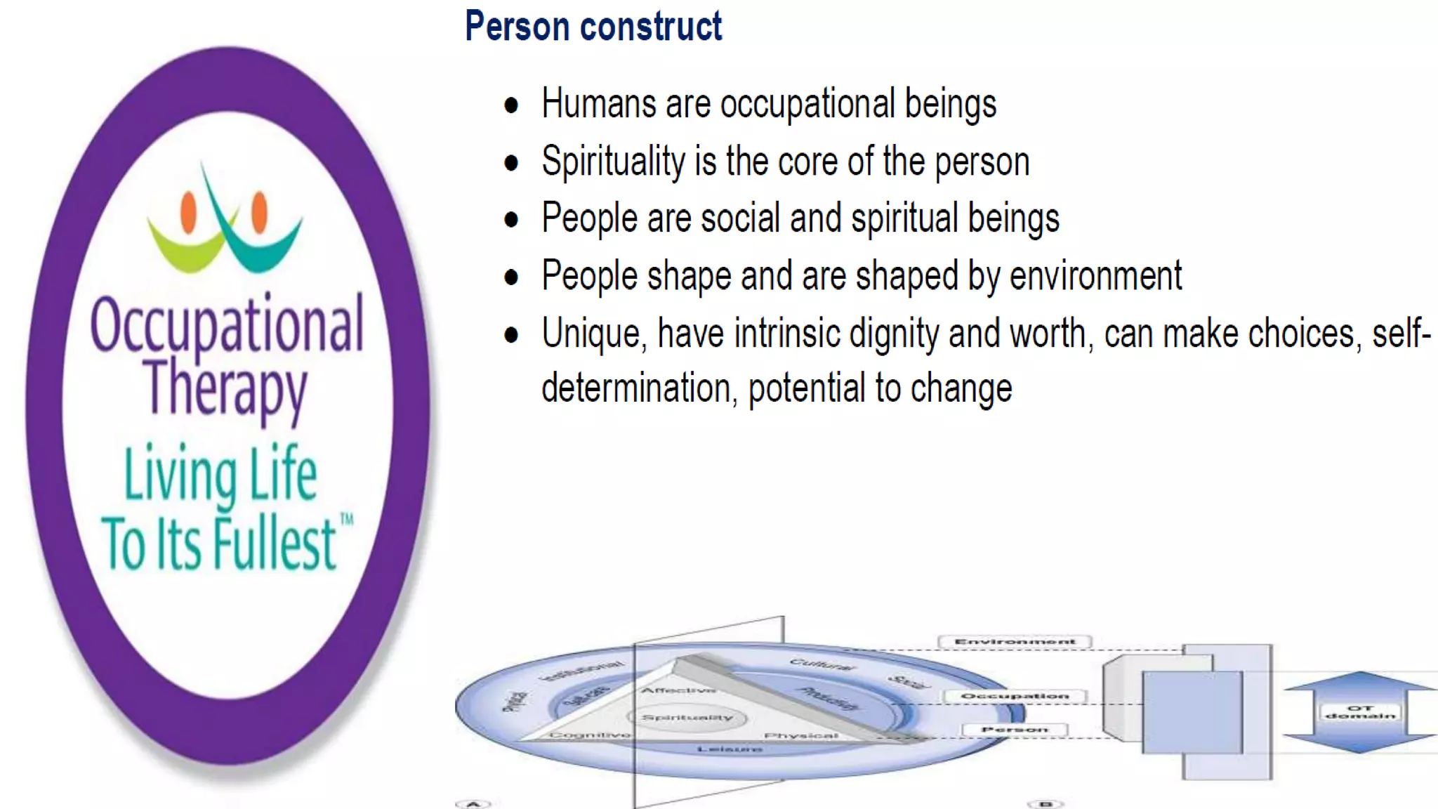 Occupational Therapy Model part 1 Compare and Contrast CMOP, PEO, PEOP ...