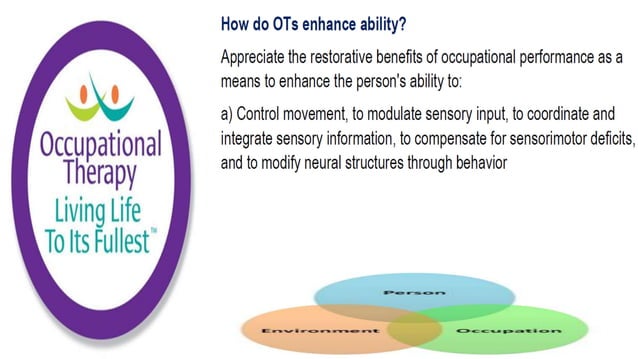 Occupational Therapy Model part 1 Compare and Contrast CMOP, PEO, PEOP ...