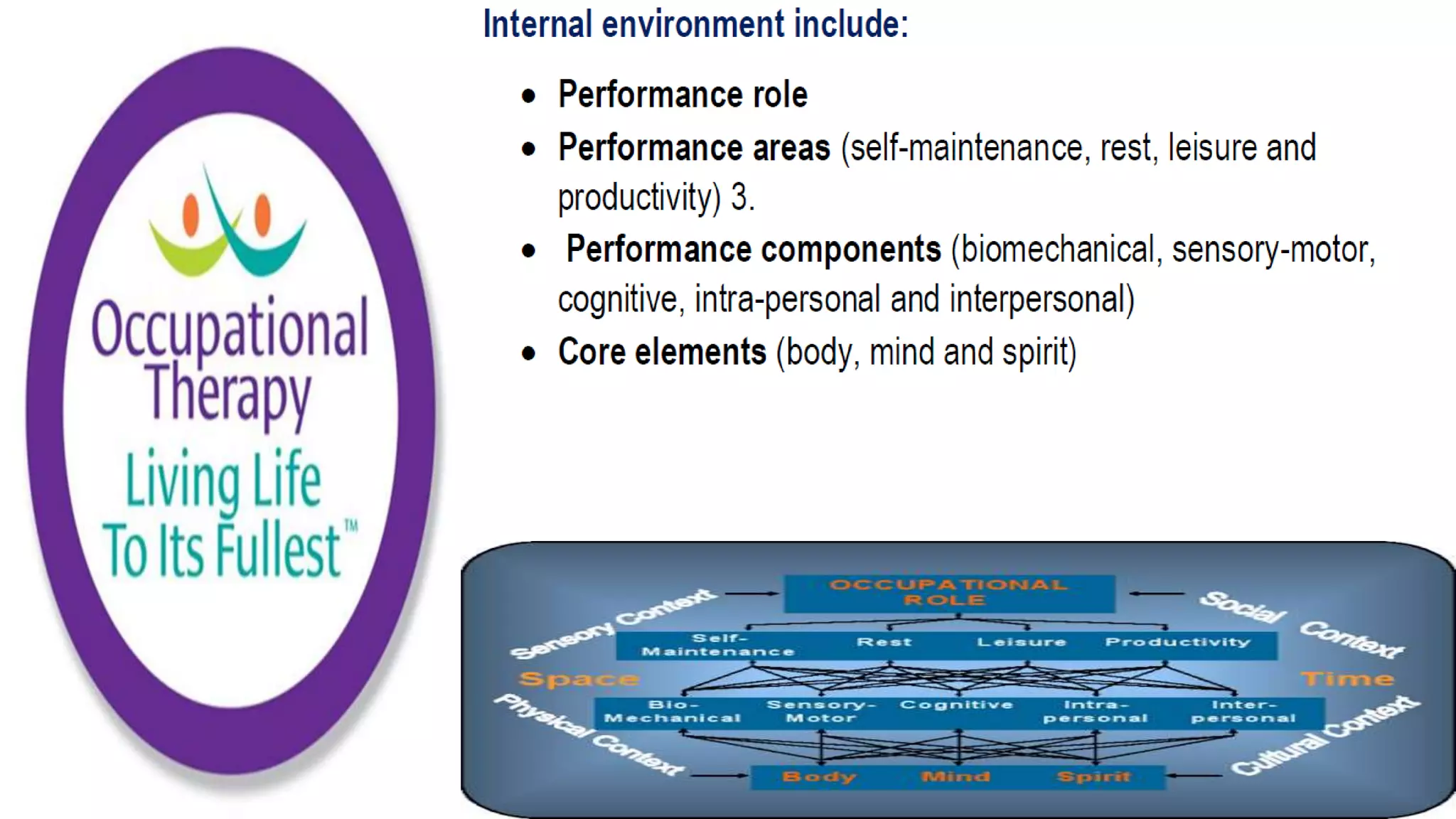 Occupational Therapy Model part 2 Compare and Contrast OPM(A),MOHO,KAWA ...