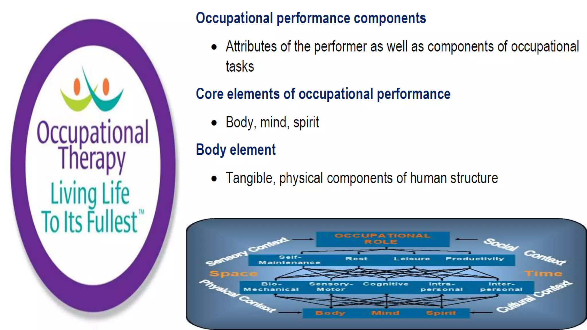 Occupational Therapy Model part 2 Compare and Contrast OPM(A),MOHO,KAWA ...