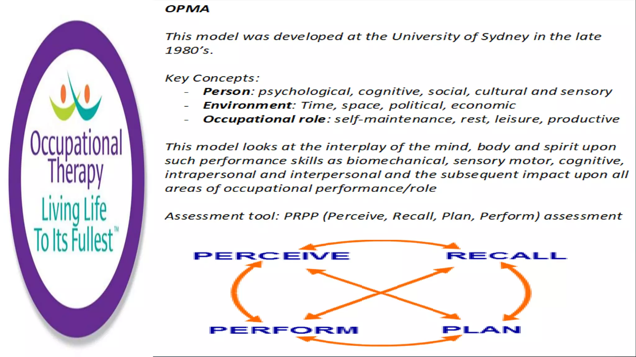 Occupational Therapy Models | PPTX