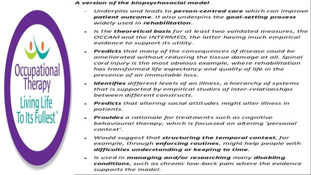 Occupational Therapy Models | PPTX