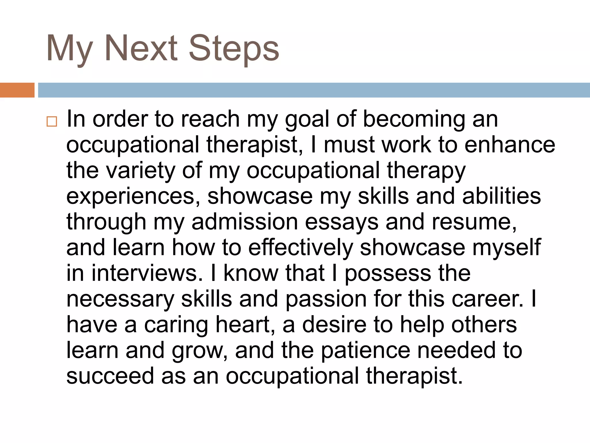 Occupational therapy presentation | PPTX