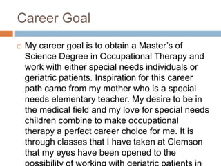 Occupational therapy presentation | PPTX