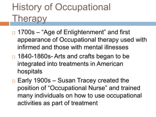 Occupational therapy presentation | PPTX
