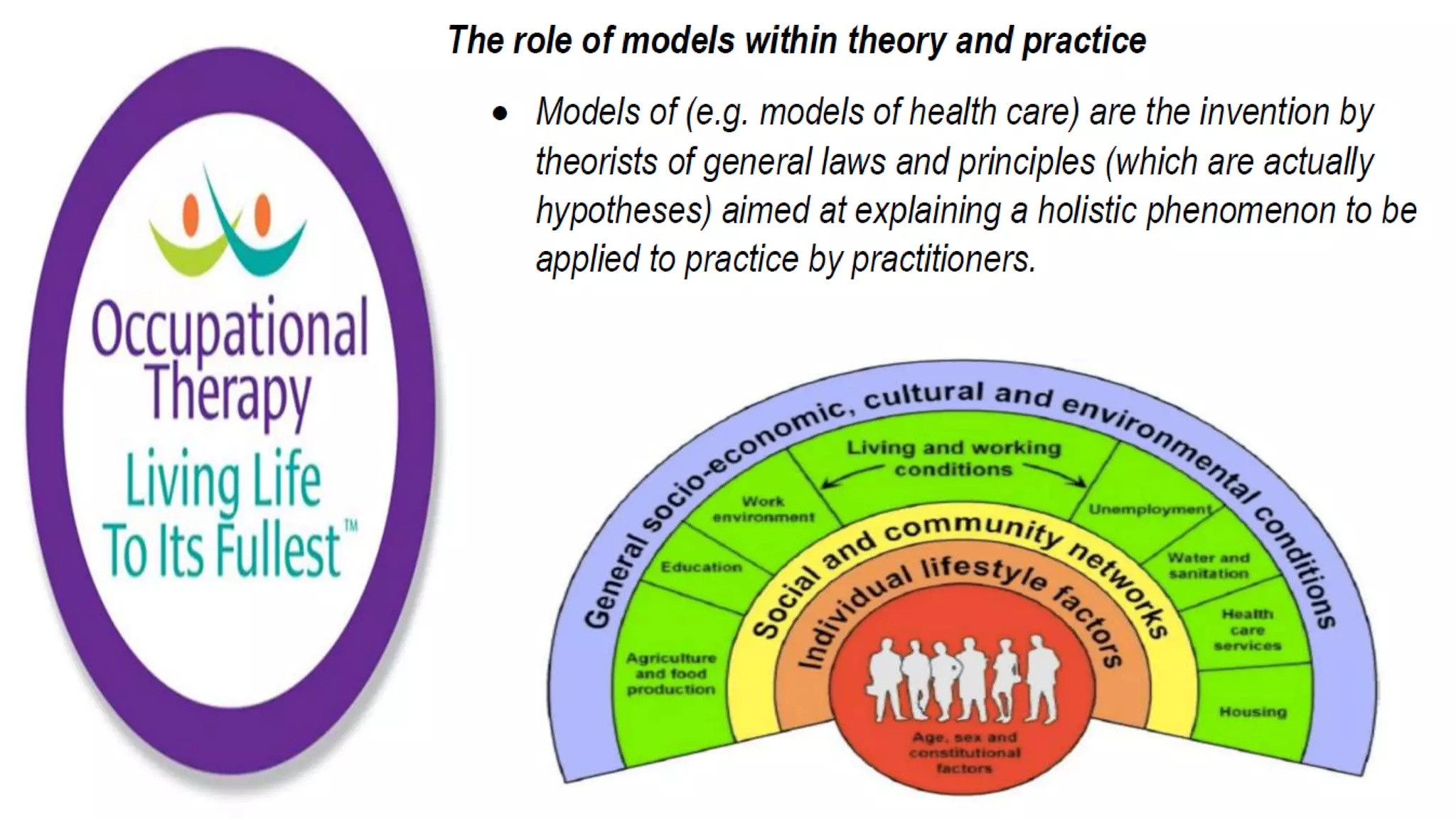 Occupational Therapy Theory, Models, Reference and Practice | PPTX