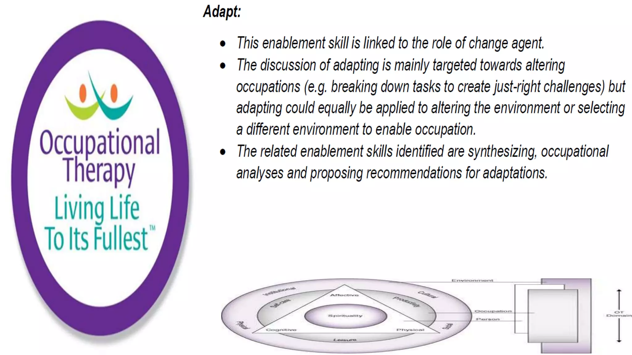 Occupational Therapy Theory & Practice Canadian Model of Occupational ...