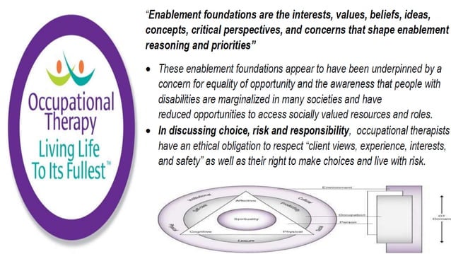 Occupational Therapy Theory & Practice Canadian Model of Occupational Performance and Engagement ...