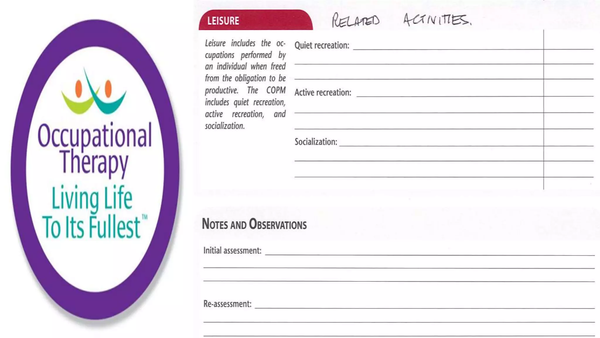 Occupational Therapy Theory & Practice Canadian Model of Occupational ...