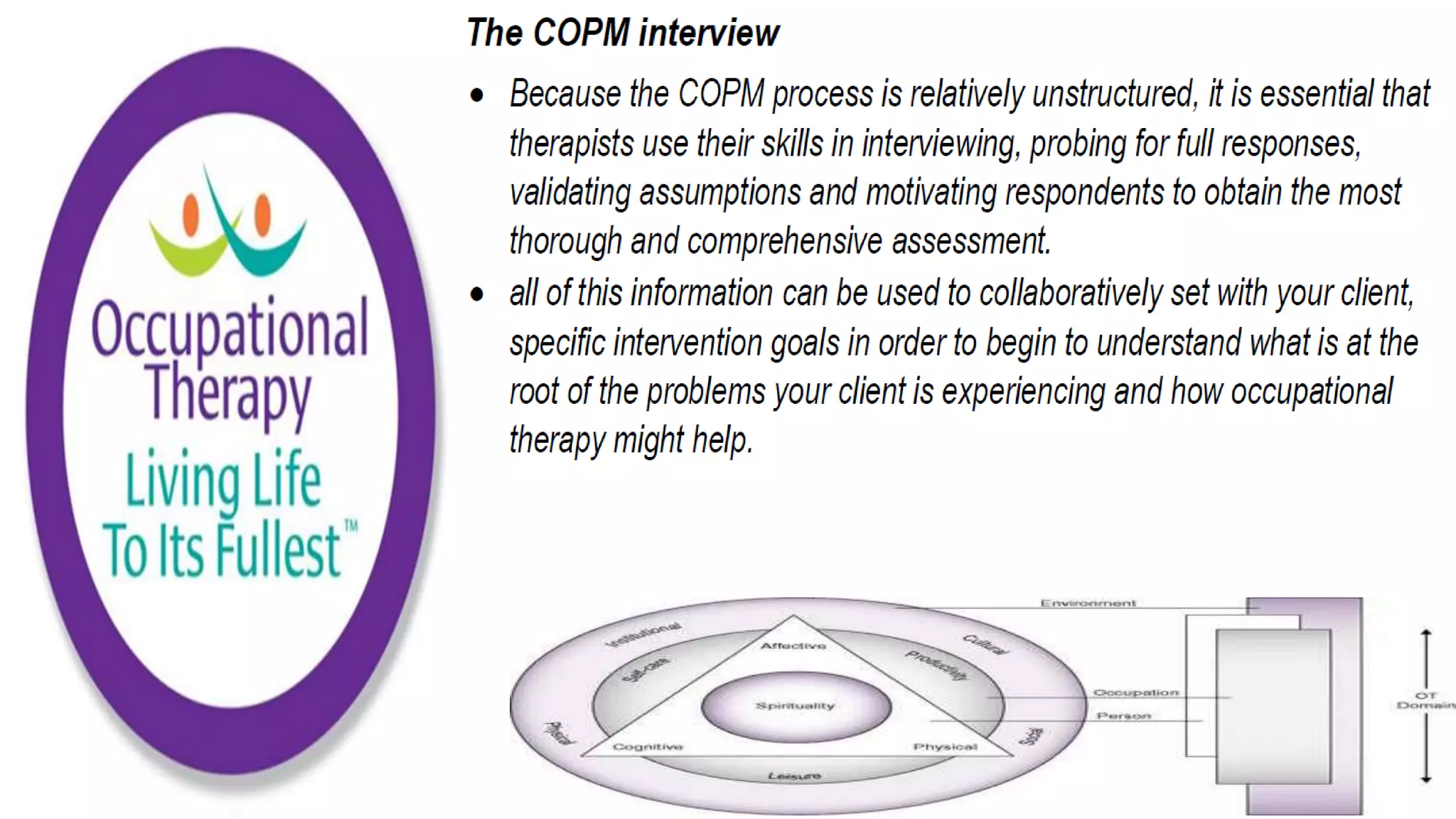 Occupational Therapy Theory & Practice Canadian Model of Occupational ...
