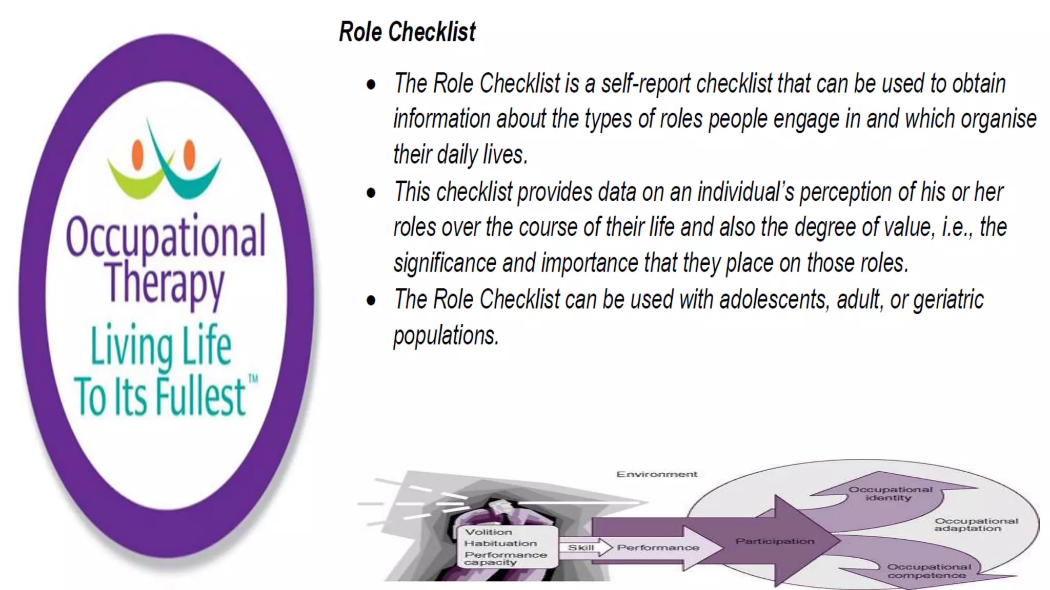 Occupational therapy Theory and Practice The Model of Human ...