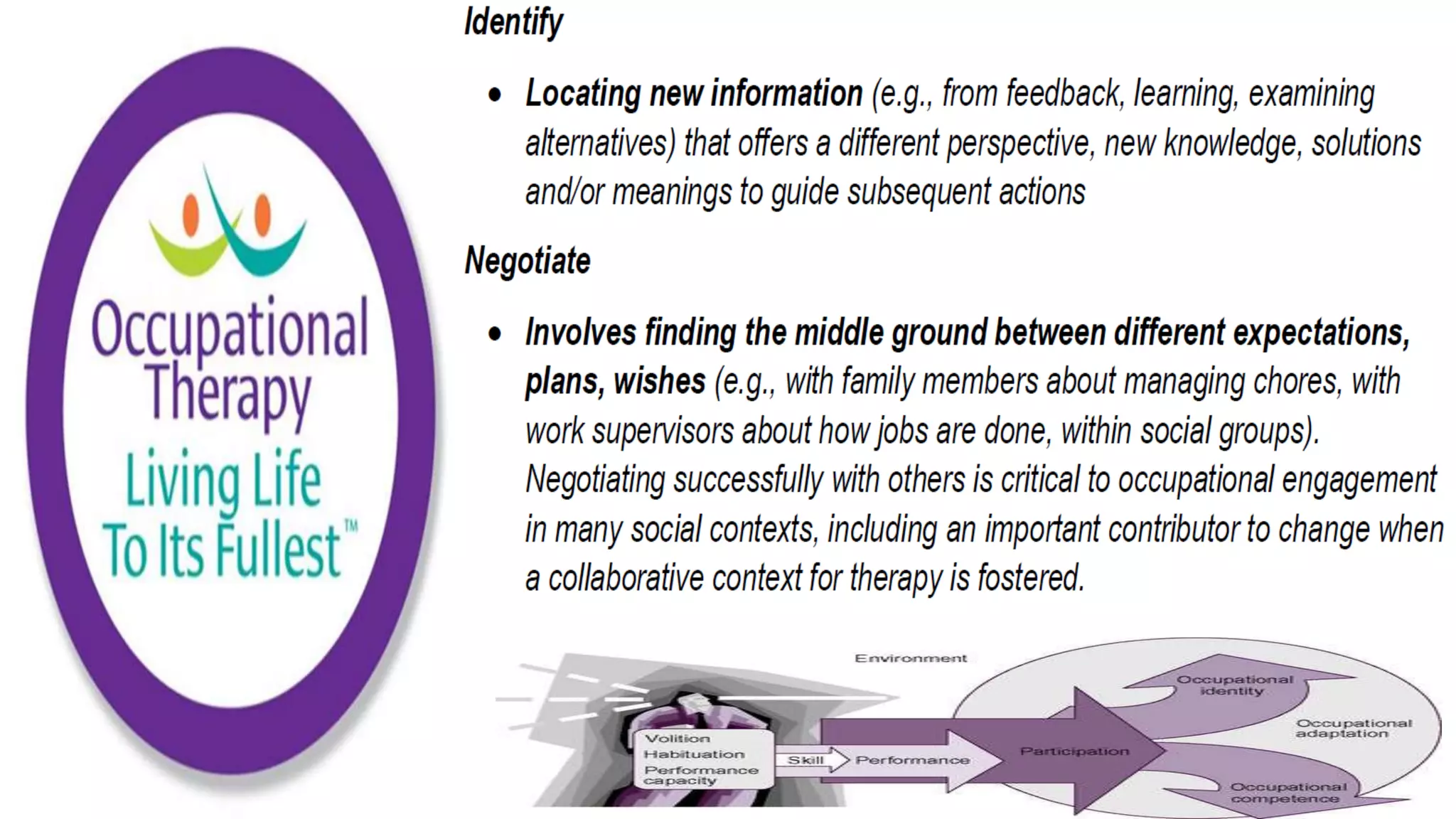 Occupational therapy Theory and Practice The Model of Human ...