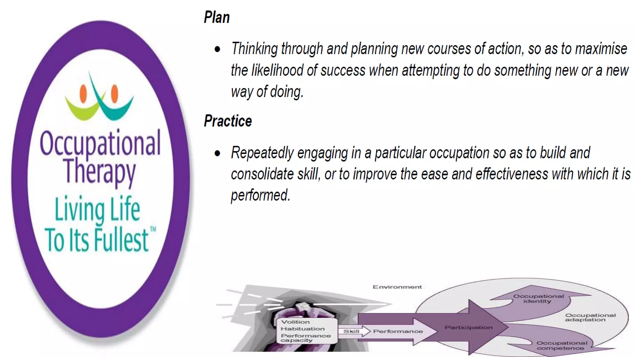 Occupational therapy Theory and Practice The Model of Human Occupational Occupation part 2 | PPT