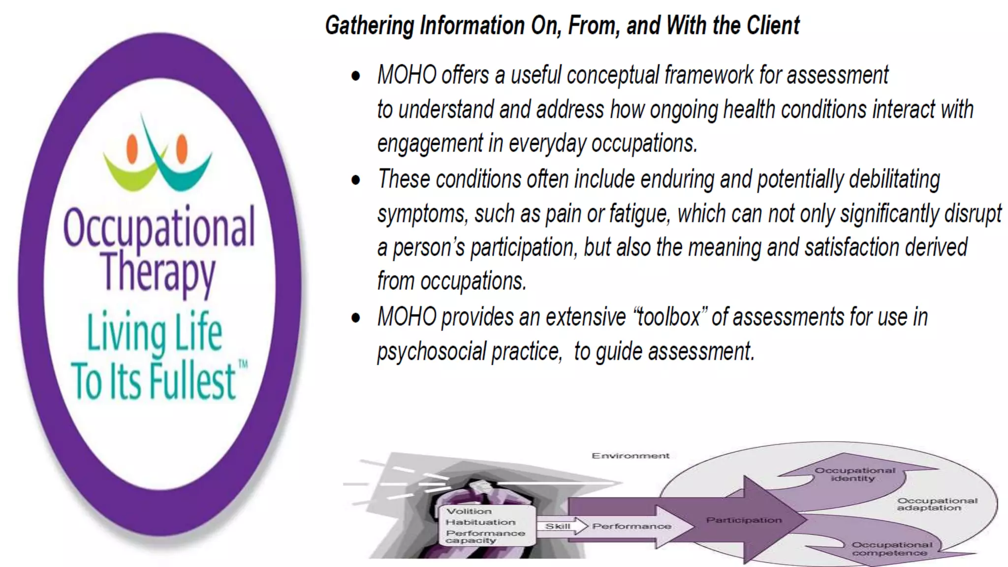 Occupational therapy Theory and Practice The Model of Human ...
