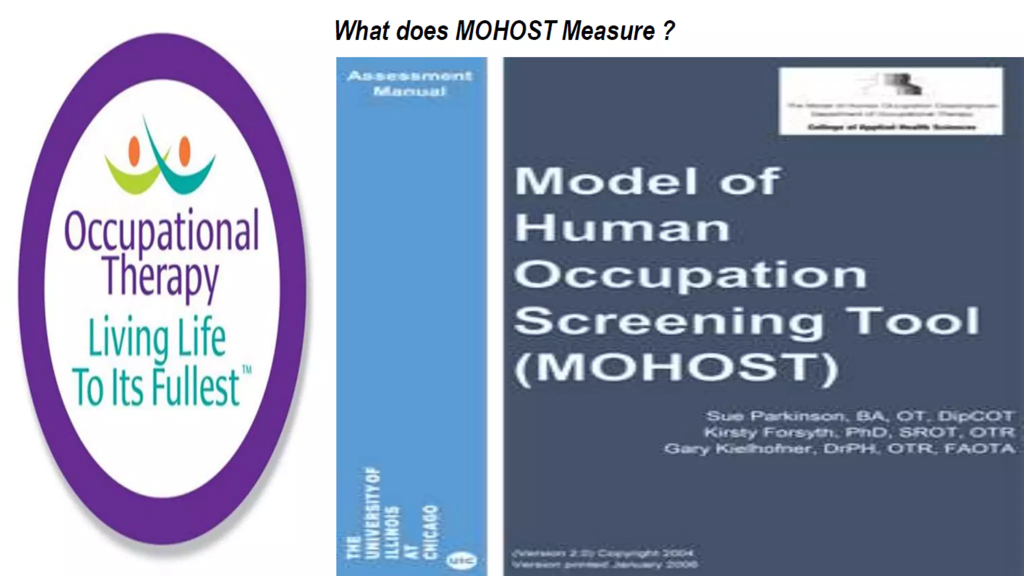 Occupational therapy Theory and Practice The Model of Human ...
